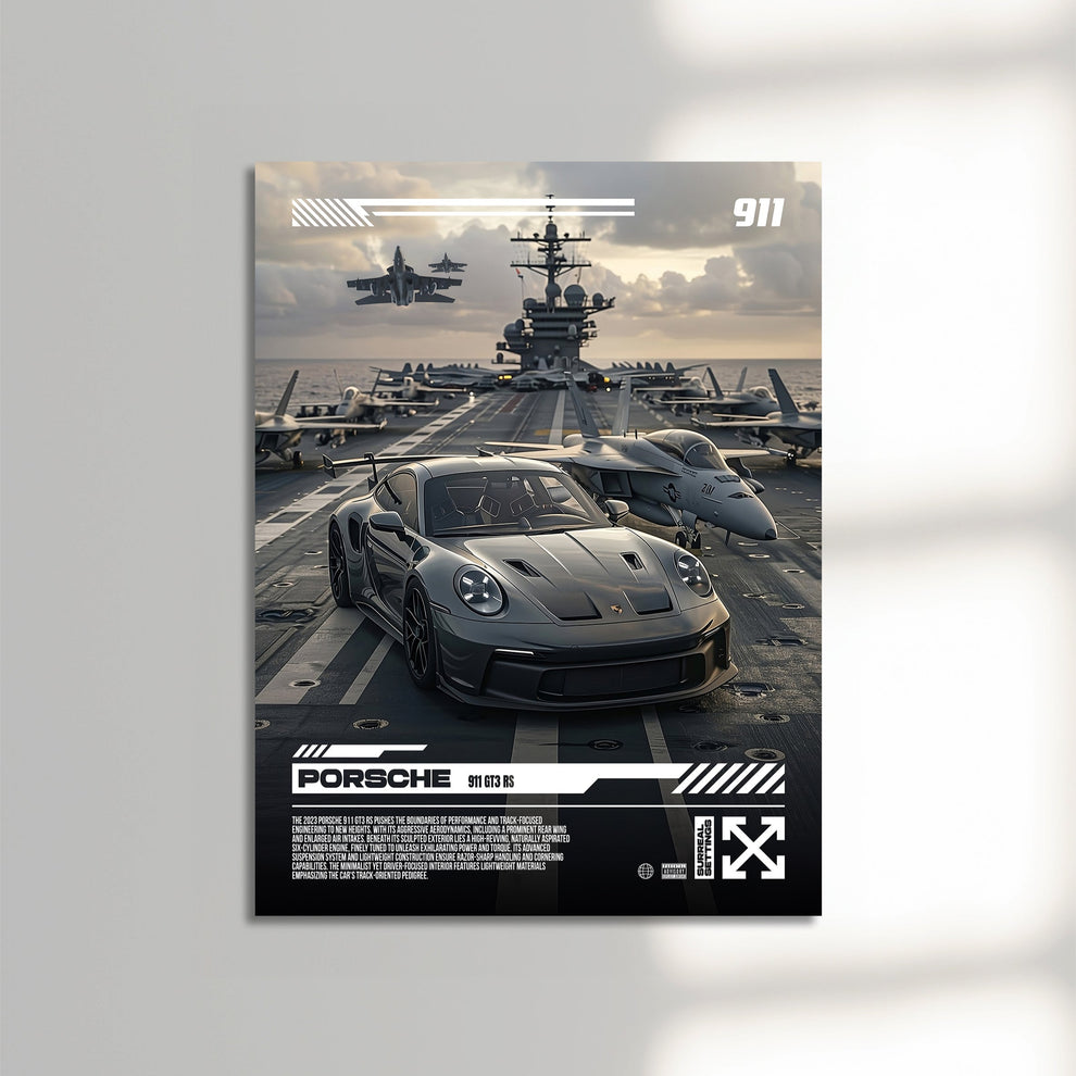 Porsche 911 Fighter Jet Car Poster – Poster Kings
