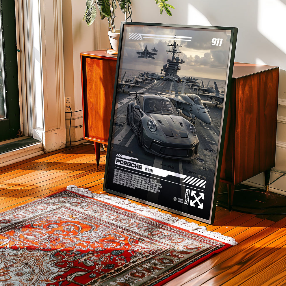 Porsche 911 Fighter Jet Car Poster – Poster Kings
