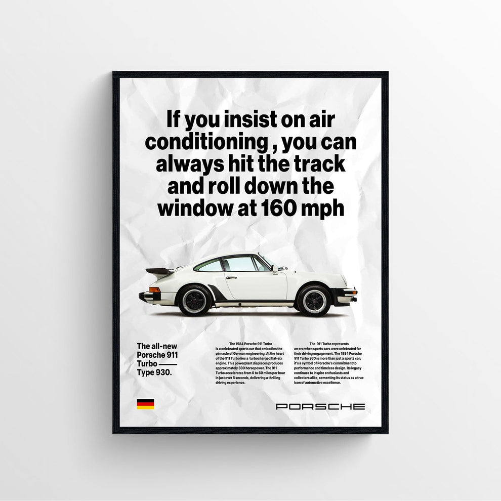 Vintage Porsche 911 Turbo Newspaper Poster – Poster Kings
