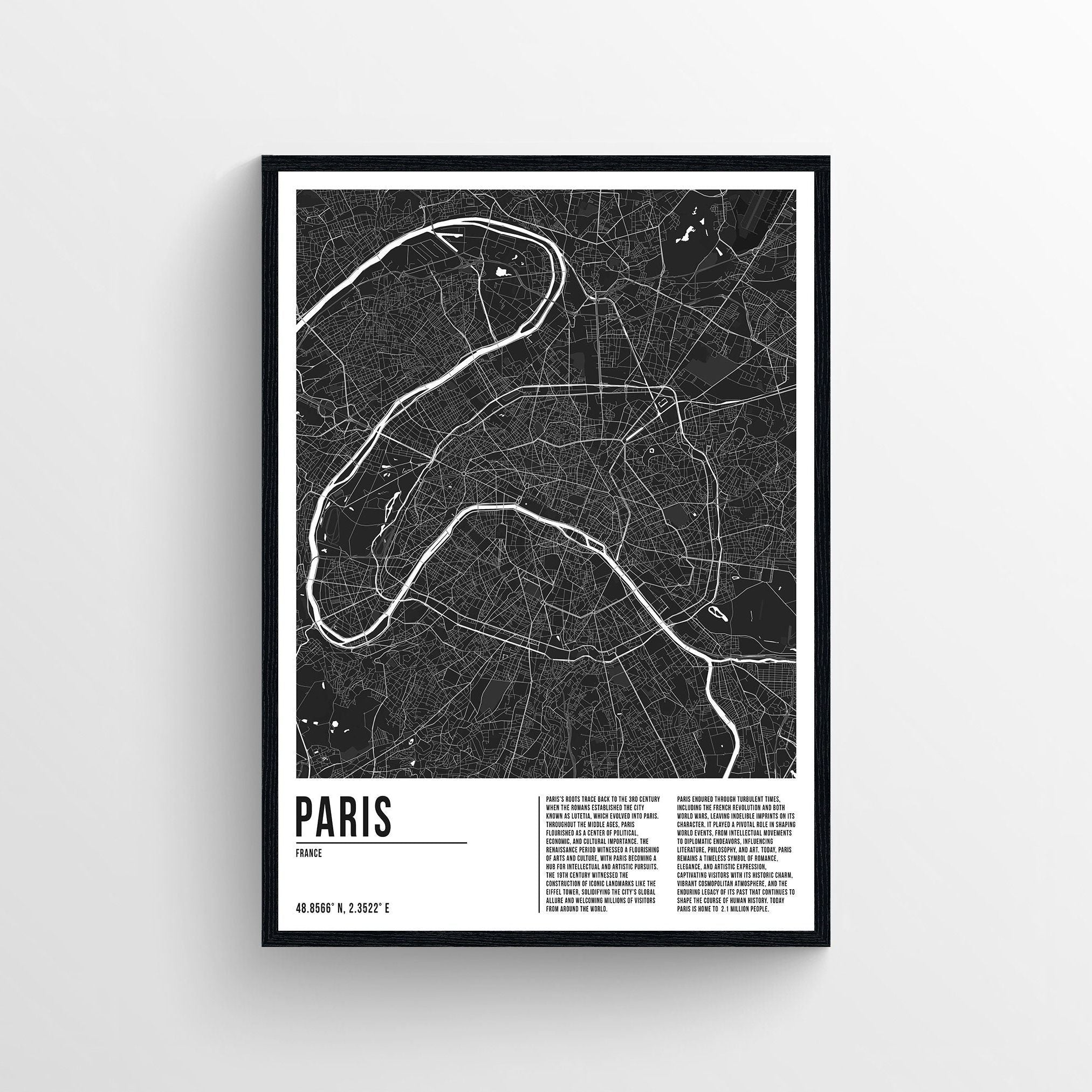Paris City Map Poster – Poster Kings